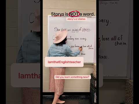 Fact- Storys is NOT a word. 🧐