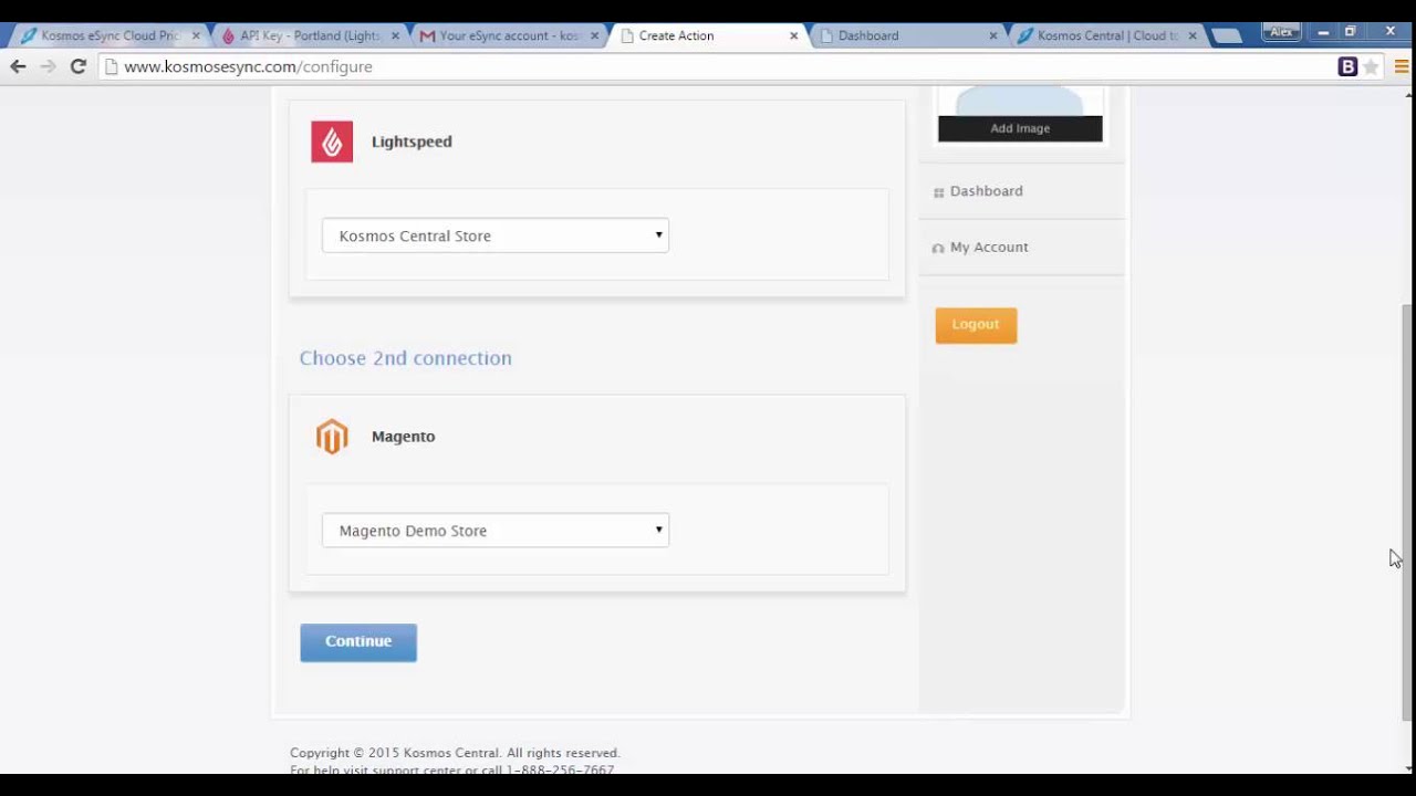LightSpeed Retail Request API Key for Kosmos eSync