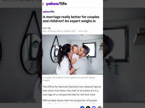 Delighted to be the expert on Yahoo Life’s article on “Is marriage really better for couples & kids”