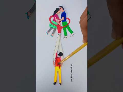 why did the girl betray her love☹️ #priyankaeasyart #art #drawing #cartoon