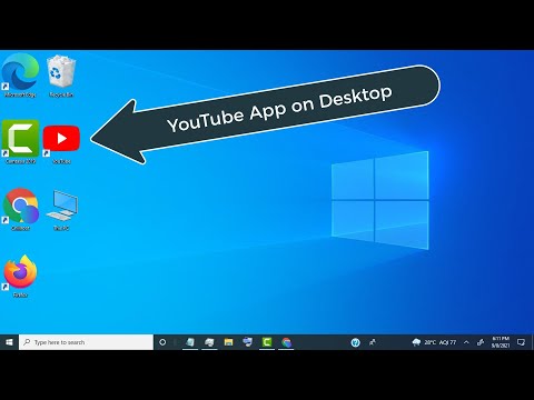 How To Add YouTube App on Desktop Screen Laptop / PC