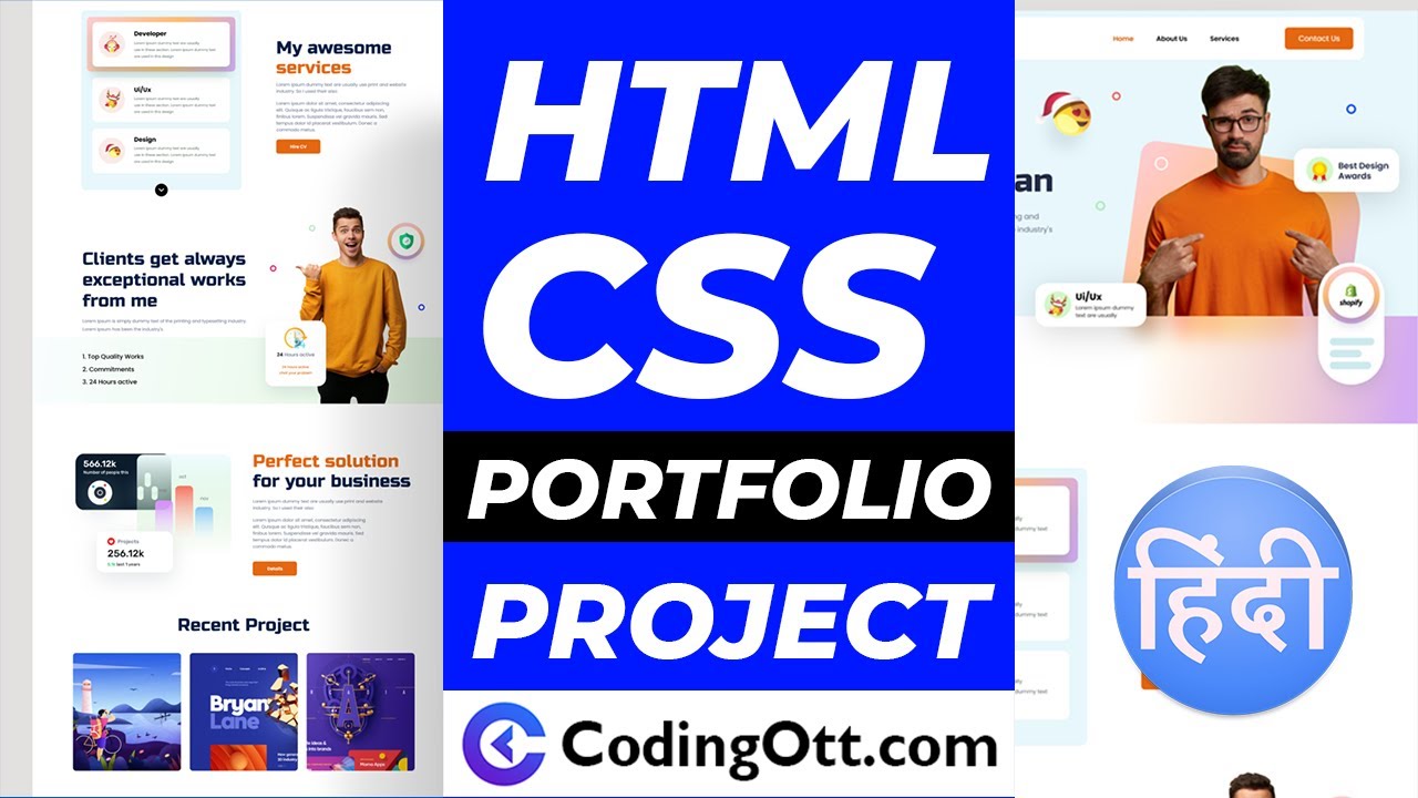 #19 CSS Portfolio Website Project | CSS 2 tutorial for beginners | Web Development Tutorial in Hindi