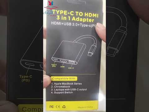 Type-C To HDMI 3 in 1 Adapter I HDMI+USB 3.0+Type-C(PD) #shorts #tech #virel #technology