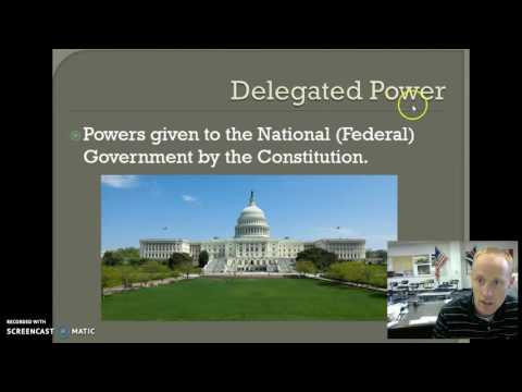 U.S. History Lesson 41: Delegated and Reserved Powers