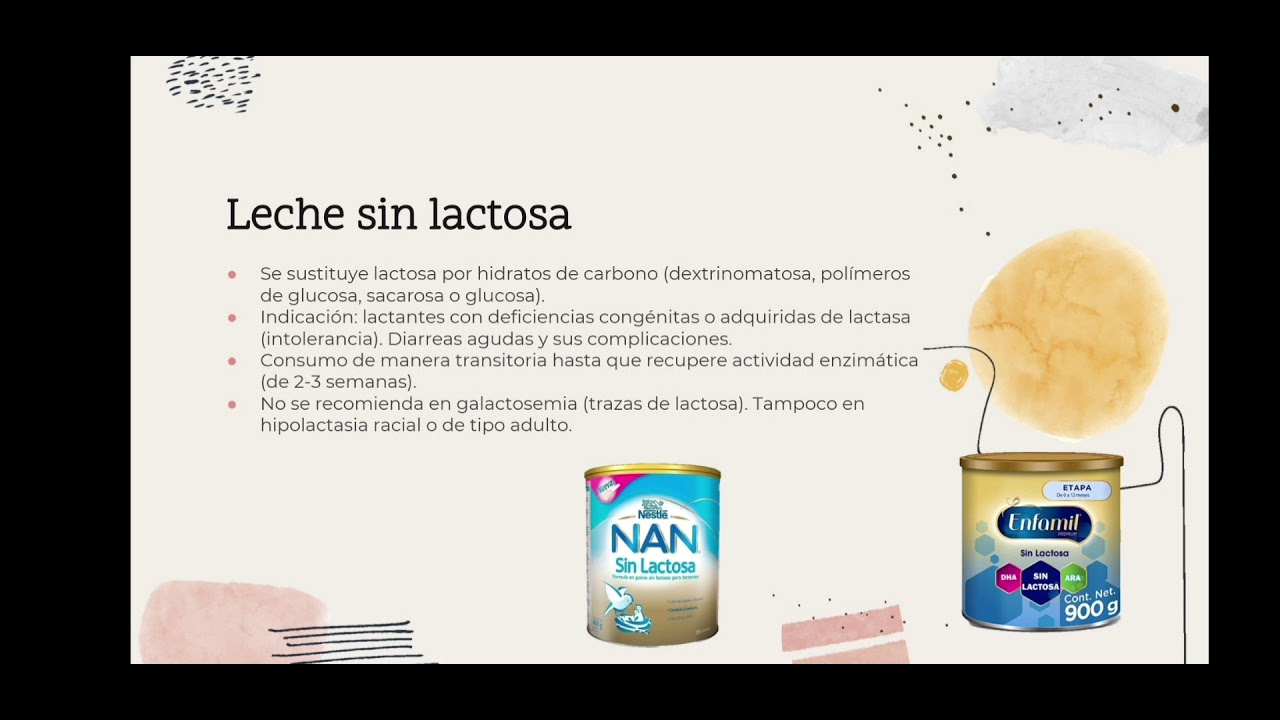 Fórmulas lácteas infantiles.