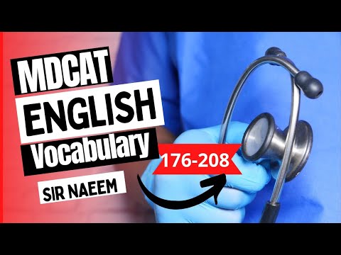 MDCAT -English vocab with meaning,synonym,antonym(176-208)