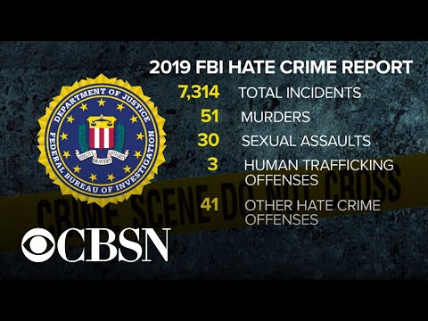 FBI reports 2019 was deadliest year on record for hate crimes