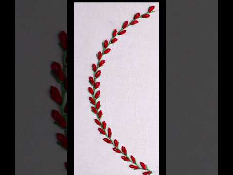 Easiest Feather Stitch Neck Design Tutorial Embroidery By RP