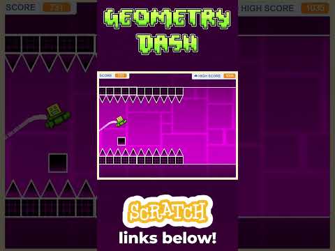 I made GEOMETRY DASH in SCRATCH! #scratch #scratchprogramming #shorts
