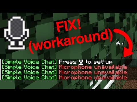 Simple Voice Chat (mod) Microphone Not Working Error fix/workaround