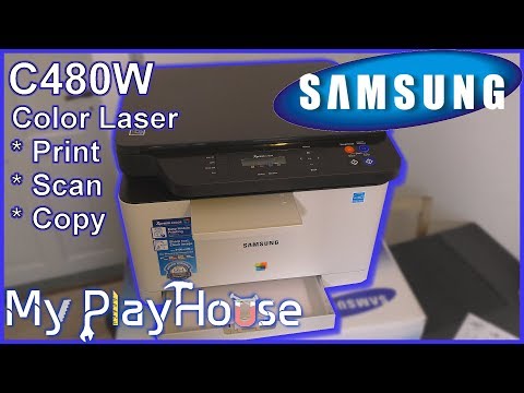 Samsung C480W Color Laser, Unboxing, First Print & Scan - 731