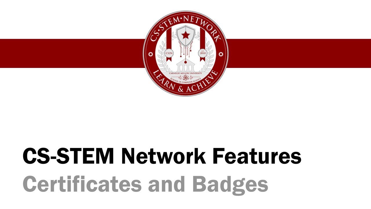 Cs-Stem Network Features - 01 Certifications & Badges