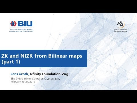 ZK and NIZK from Bilinear Maps (part1) - Jens Groth