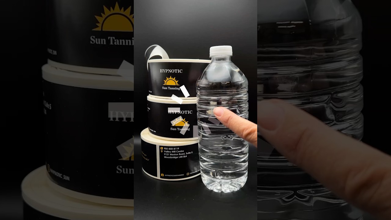 Custom Water Bottle Labels 🩵 #rolllabels #sticker #printing #smallbusiness #waterbottle #toronto