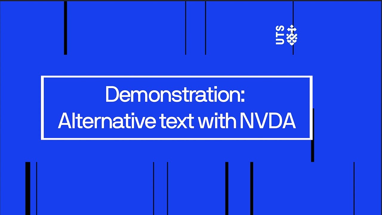 Demonstration: Alternative Text with NVDA