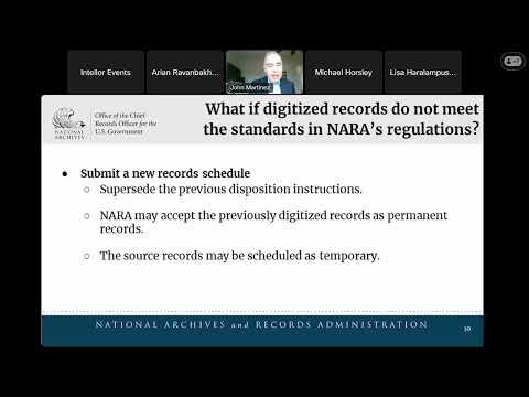 Webinar on FAQ about Non-Compliant Permanent Digitized Records ...