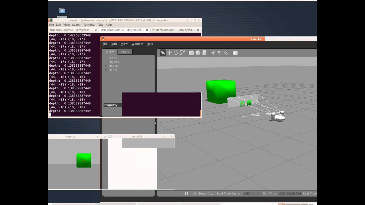 Diff Drive Stereovision Depth Tracking