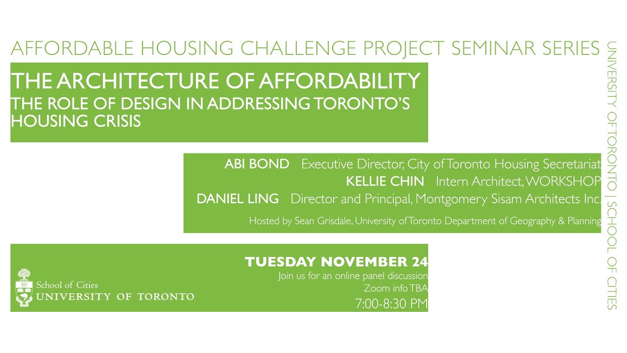 The Architecture of Affordability: The Role of Design in Addressing Toronto's Housing Crisis