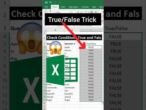 Check Condition True and False tutorial in Excel 🔥#exceltricks #exceltips #exceltutorial