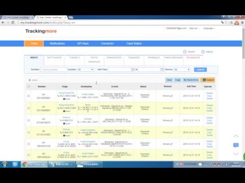 Trackingmore CSV Upload (dhl tracking)