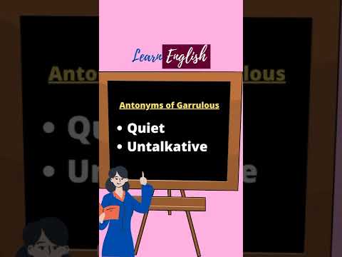 Antonyms of garrulous? | Garrulous เคเฅ Antonyms? #shorts #learnenglish #antonyms #youtubeshorts