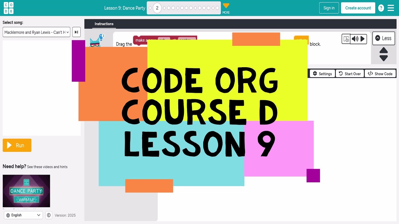 Code.org Course D Lesson 9 Dance Party - Express Course Lesson 10 - Code org Lesson 9 Answers
