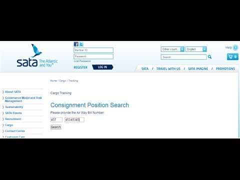 SATA Cargo Tracking,SATA Air Cargo Tracking Status