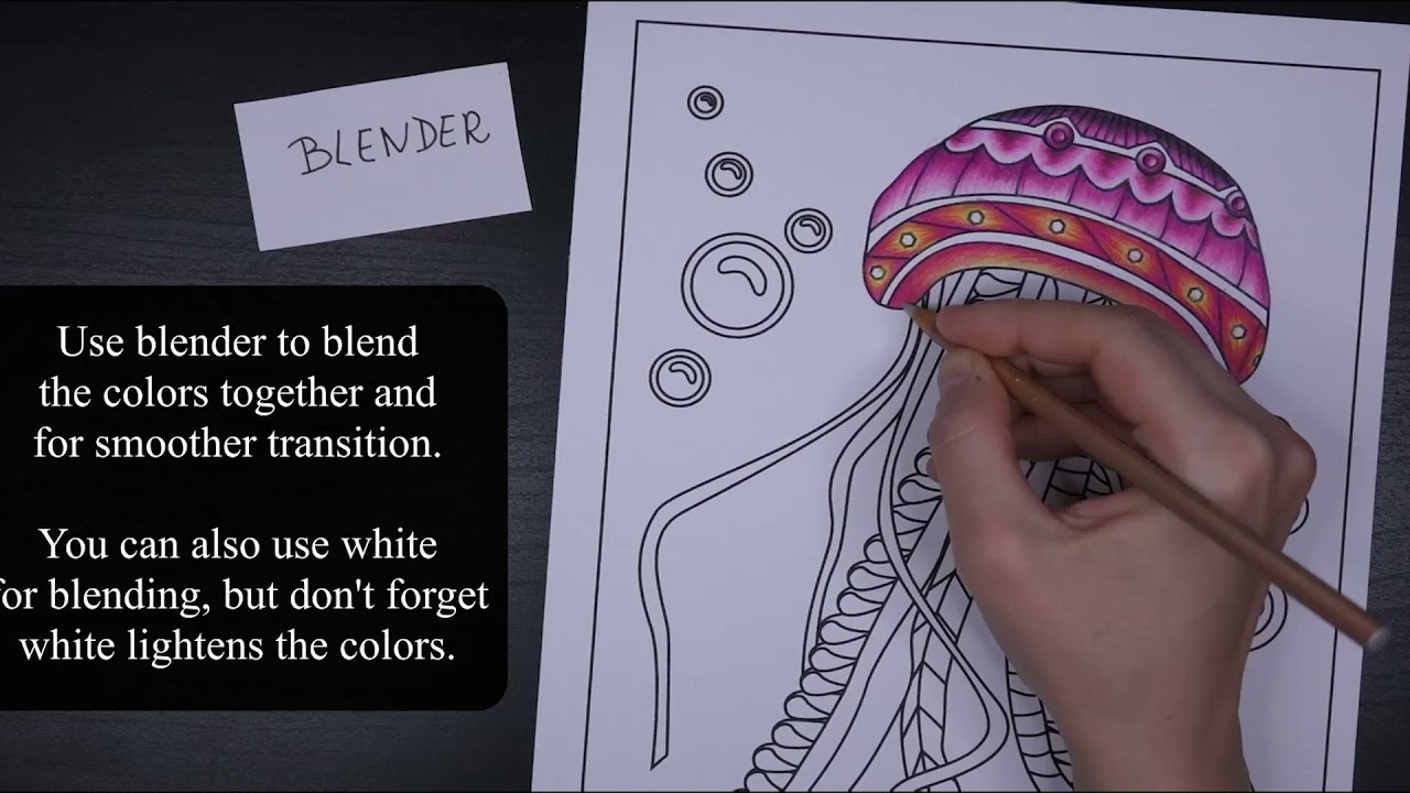 Jellyfish Coloring Page Tutorial