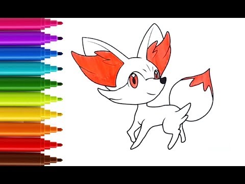 [ENTI] how to color FENNEKIN in POKEMON GO -  draw with Enti