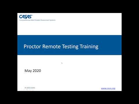 Proctor Remote Testing Training