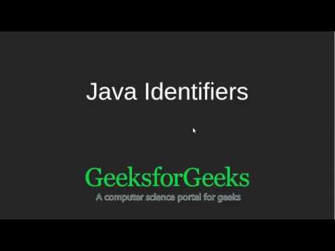 Java Identifiers | GeeksforGeeks