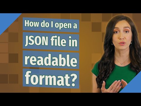 How do I open a JSON file in readable format?