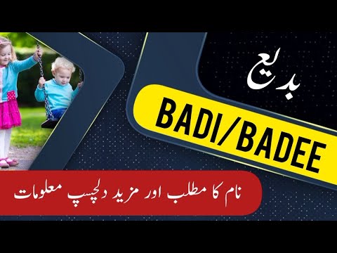 BADI name meaning in urdu & English with lucky number | BADI Islamic Baby Boy Name | Ali Bhai