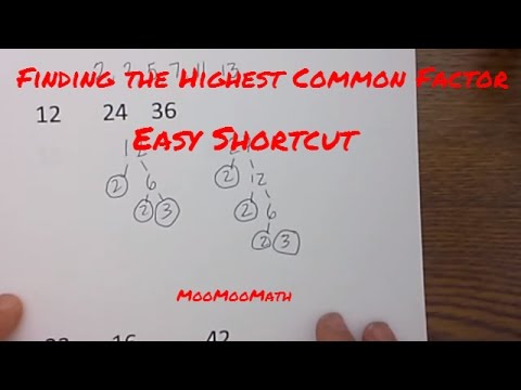 Finding the Greatest Common Factor for three or more numbers