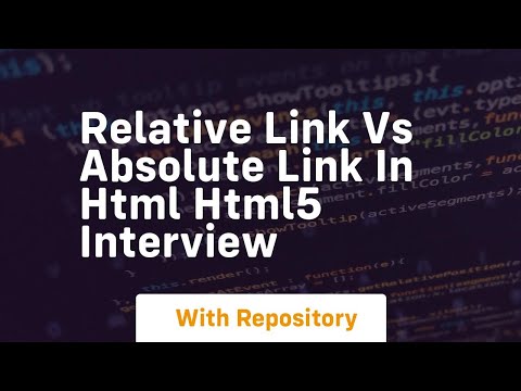 Relative link vs absolute link in html html5 interview