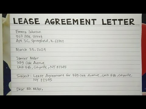 How To Write A Lease Agreement Letter Step by Step Guide | Writing Practices