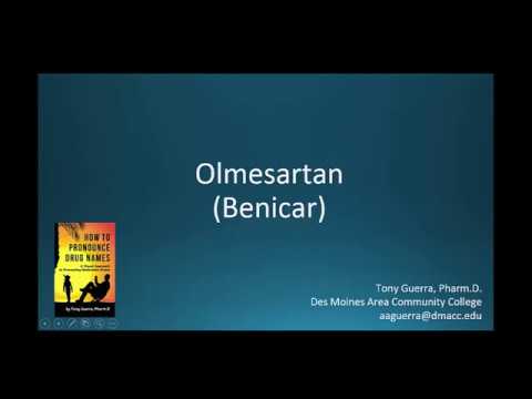 (CC) How to Pronounce olmesartan (Benicar) Backbuilding Pharmacology