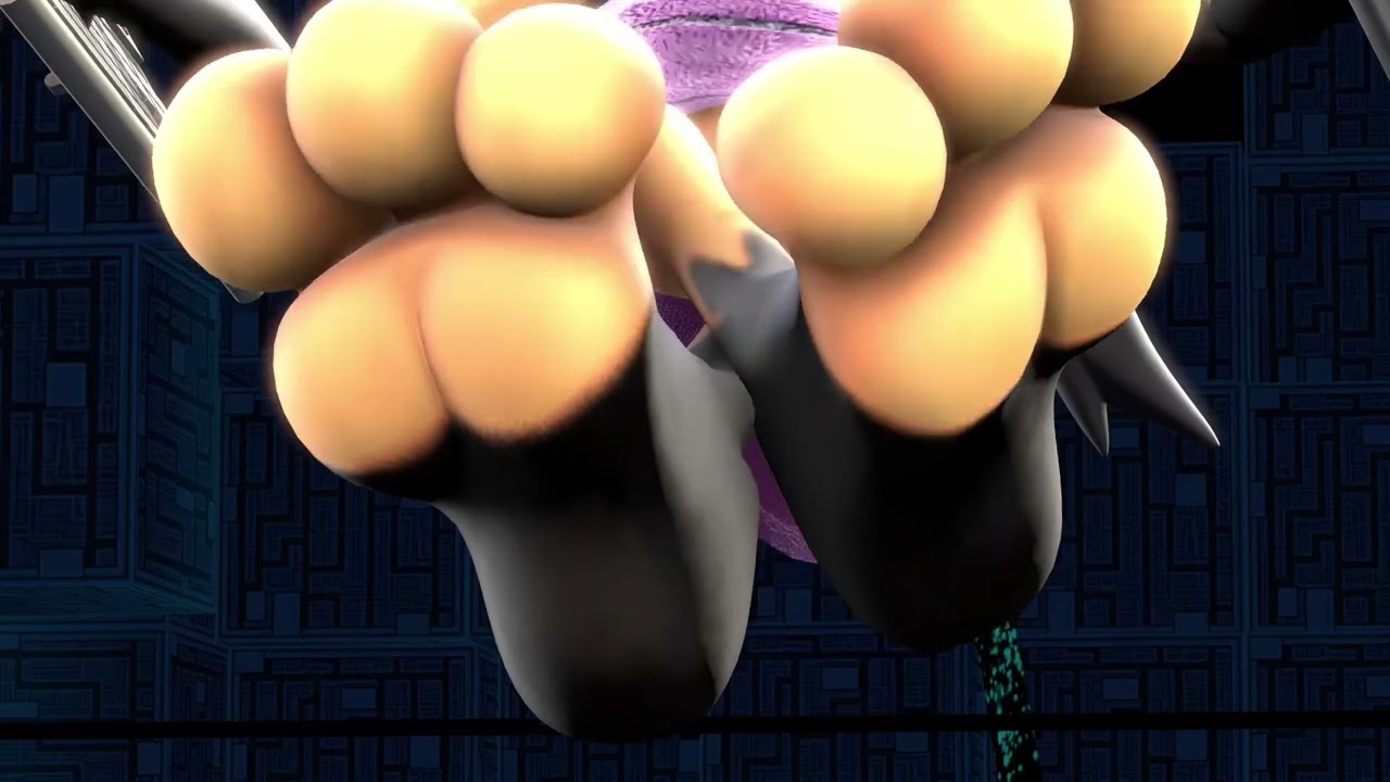 Nicole The Holo Lynx Chilling In The Cyber World! - Toe Scrunching Animation!