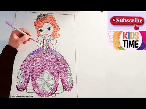Sofia the First | Learning to Bead | Bling | Sparkle | Coloring | Kidstime