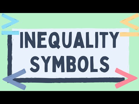 Inequality Symbols And Meanings