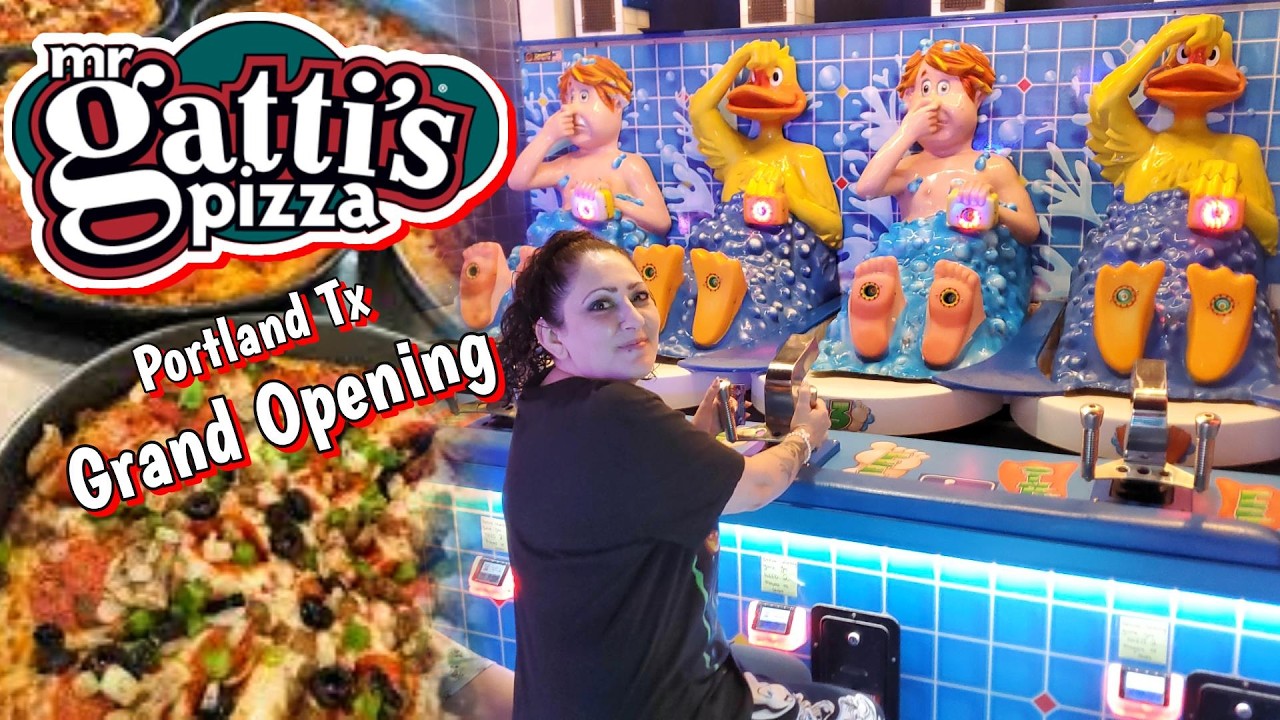 Mr Gatti’s Pizza Grand Opening in Portland Texas 2026 Walkthrough Tour of Food & Arcade Games Video