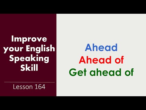 AHEAD, GET AHEAD OF | Spoken English Through Tamil
