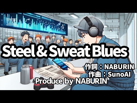 【AI作曲してみた!】【Contry Blues】 Steel & Sweat Blues Produce by NABURIN