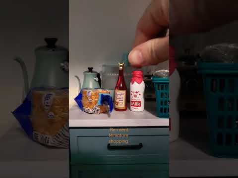 Re-ment Miniature shopping #miniature #miniaturecooking #rement #minikitchen #γͺγΌγ‘γ³γ
