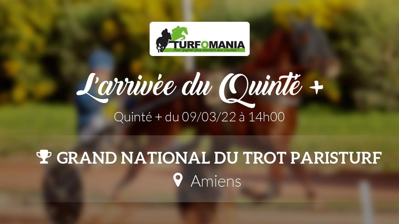 Turfomania Arrivée quinté du Mercredi 09 Mars 2022