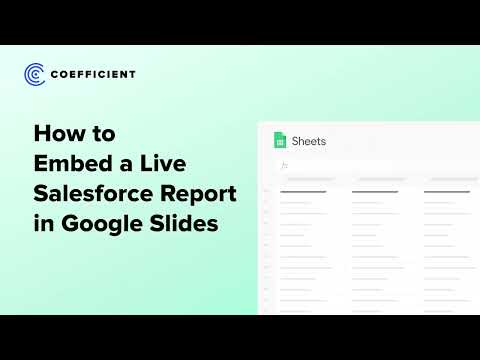 Embed Live Reports in Google Slides (Salesforce Sales Dashboard Example)