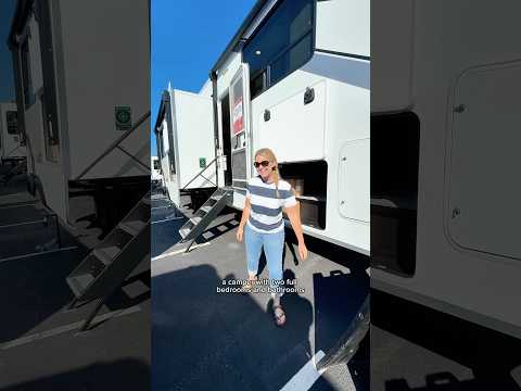 Large camper with 2 full bedroom/bathrooms + loft 😲 Tour the 2025 Influence 3804DS #rv #camper