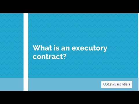 What is an executory contract?