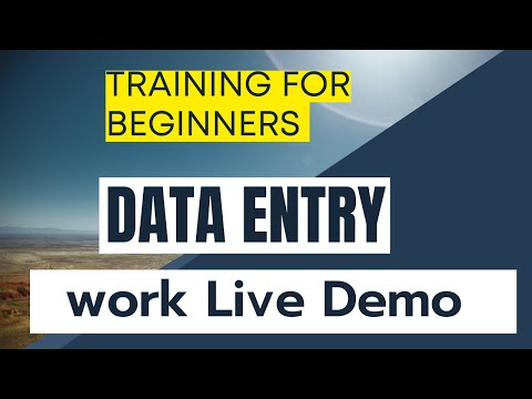 Learn Data Entry Training Live Work Demo for beginners | Make Money on ...