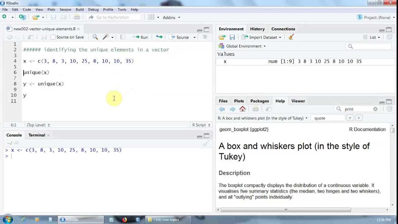 R Programming Know How - Extracting the Unique Elements From a Vector